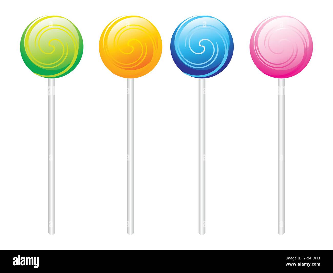 a unique set of colorful Lolipops vector illustration Stock Vector ...