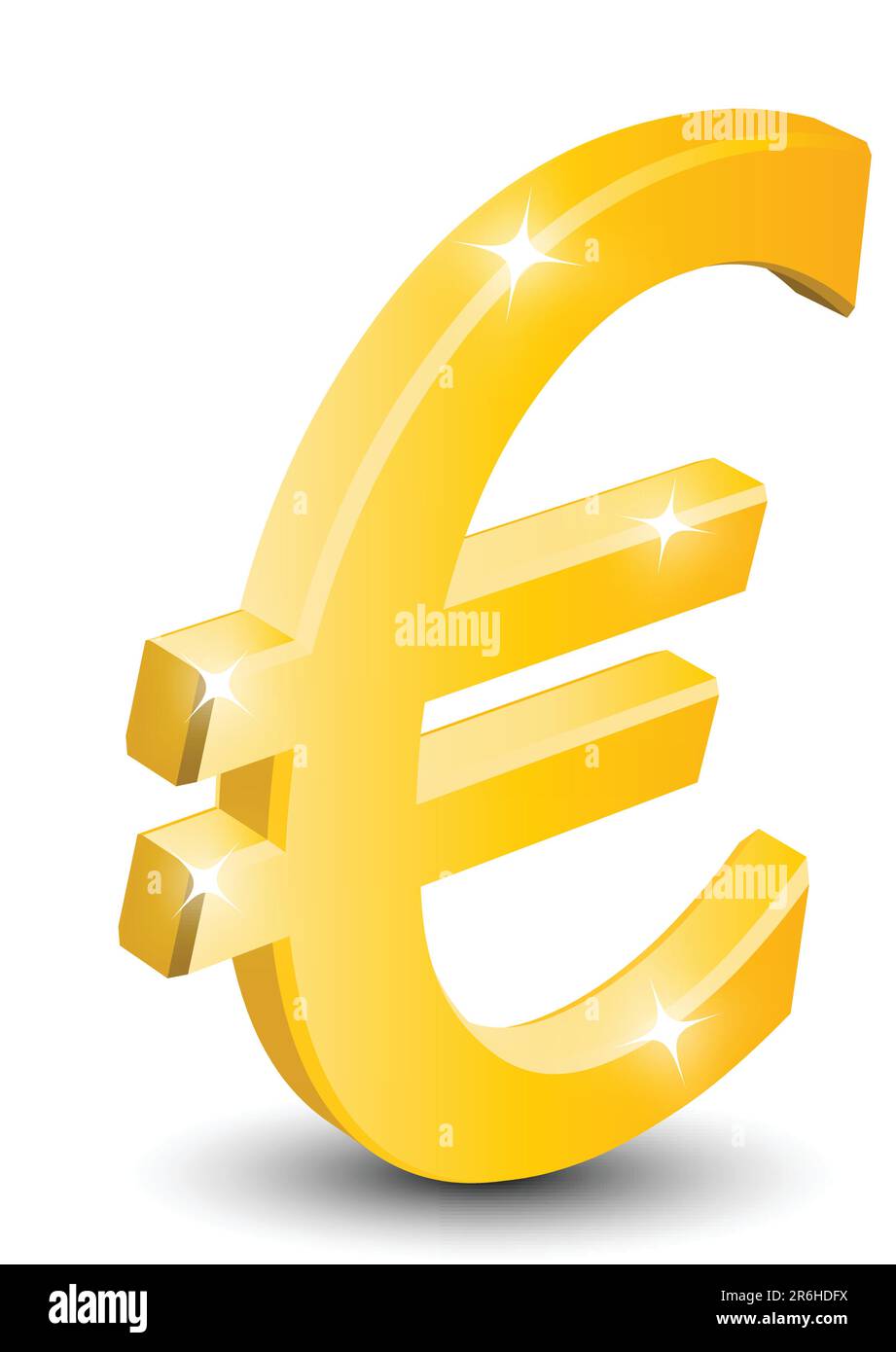 3D gold euro sign isolated on white background Stock Vector Image & Art ...
