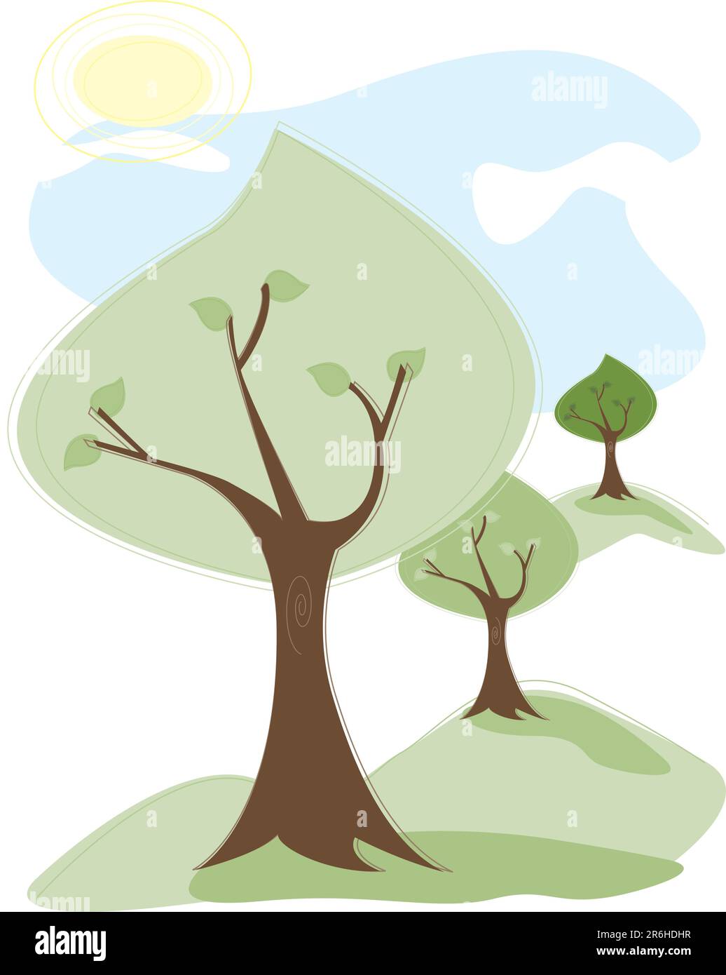 Vector based trees Stock Vector Image & Art - Alamy