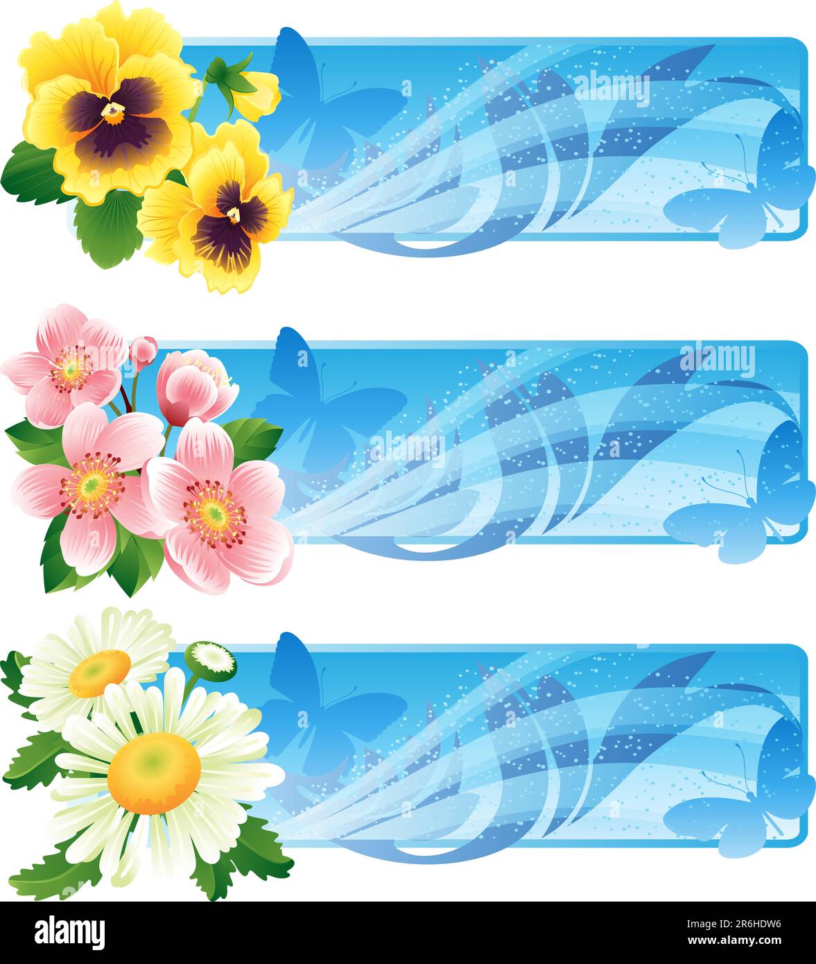 Vector illustration - Flower banners Stock Vector Image & Art - Alamy