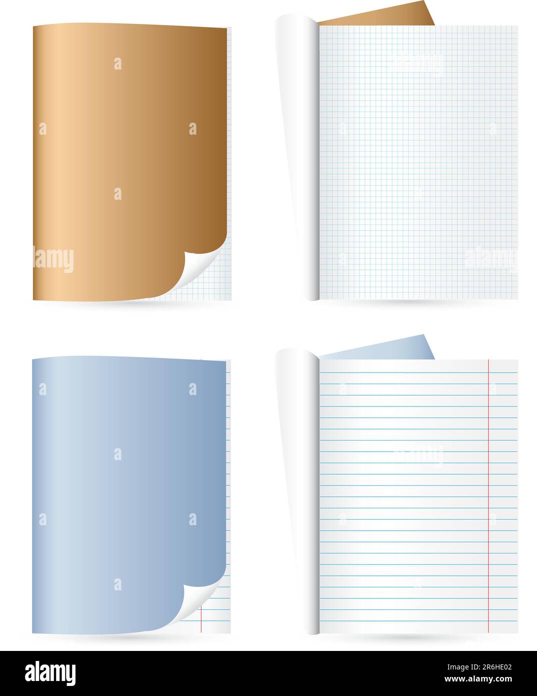 Different copybooks isolated on the white background Stock Vector Image ...