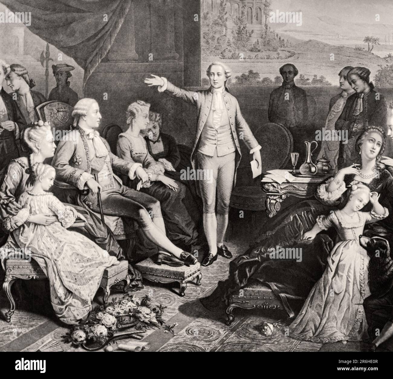 1770s 1800s JOHANN VON GOETHE READING FAUST AT THE COURT OF SAXE-WEIMAR ...