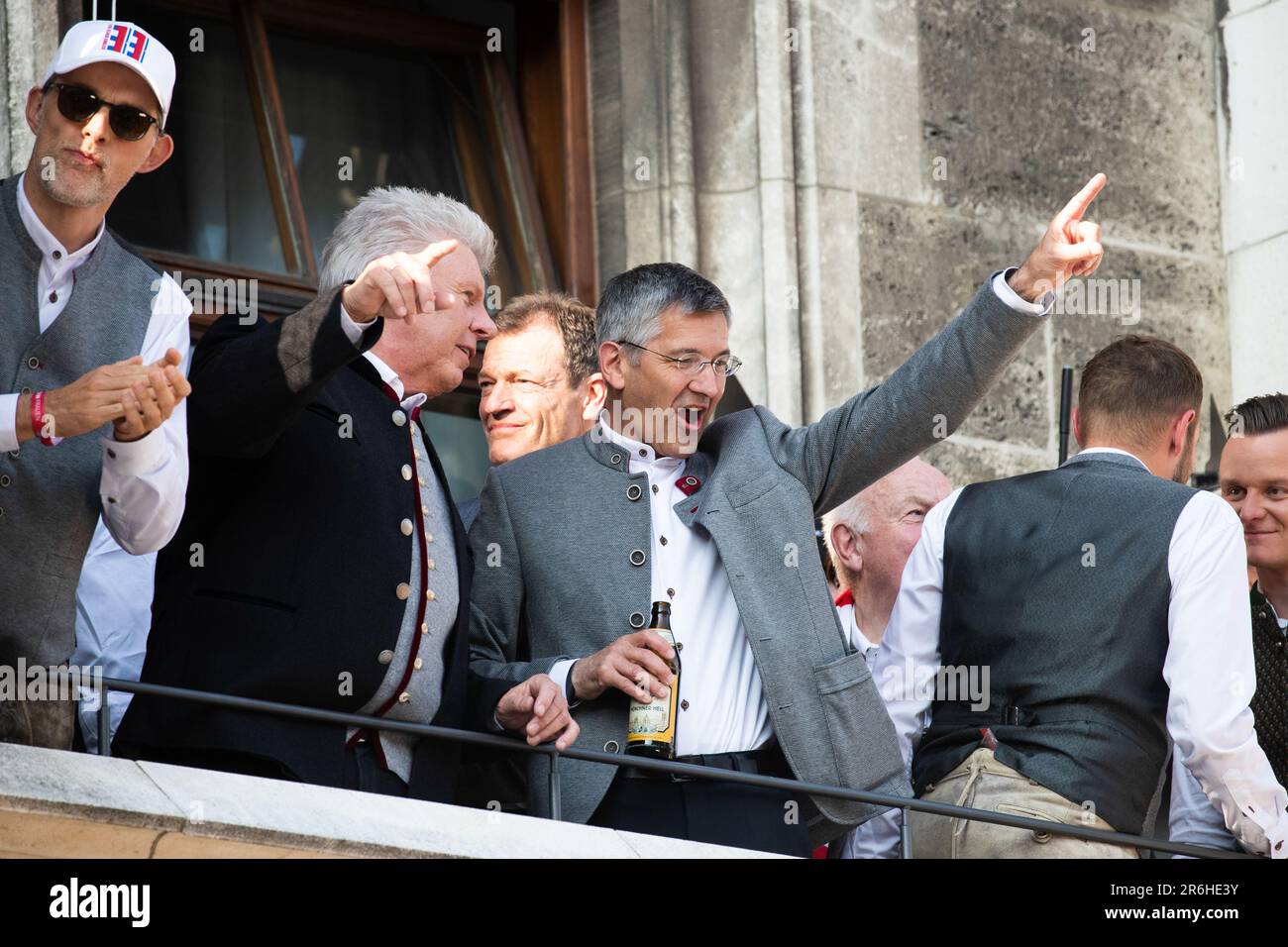 Munich, Germany. 28th May, 2023. Thomas Tuchel, Dieter Reiter, Herbert ...