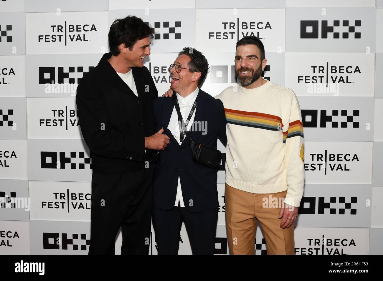 New York, USA. 09th June, 2023. Jacob Elordi, Marc Benardout and ...