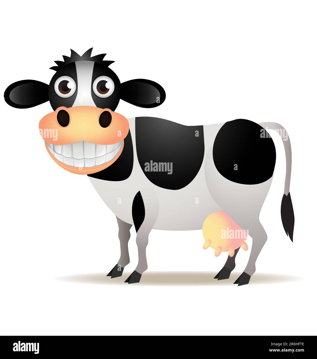 Vector illustration of a funny cow Stock Vector Image & Art - Alamy