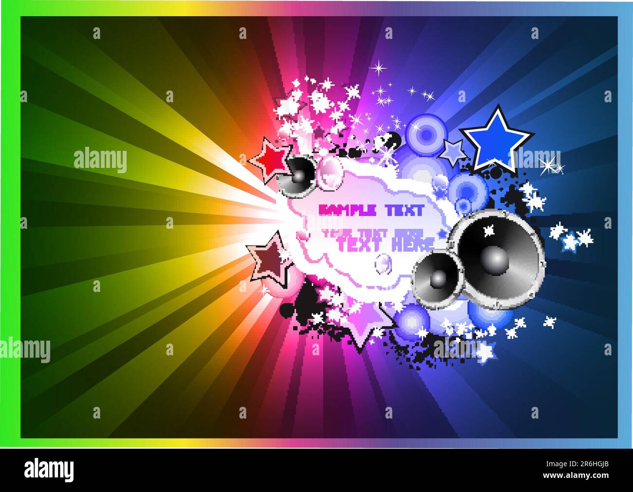 Abstract RAinbow Colorful Disco Background for Flyers Stock Vector ...