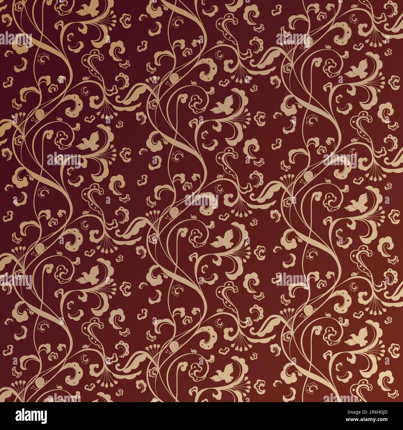 Seamless structure. Wall-paper. Flower ornament. The author's hand ...