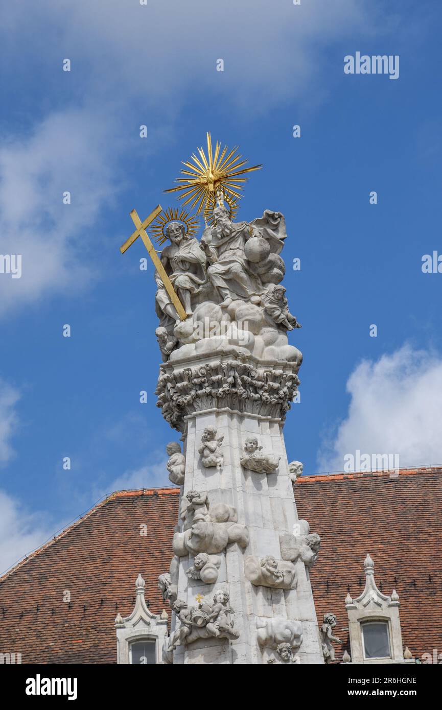 Holy Trinity Column in Budapest, Hungary Stock Photo - Alamy
