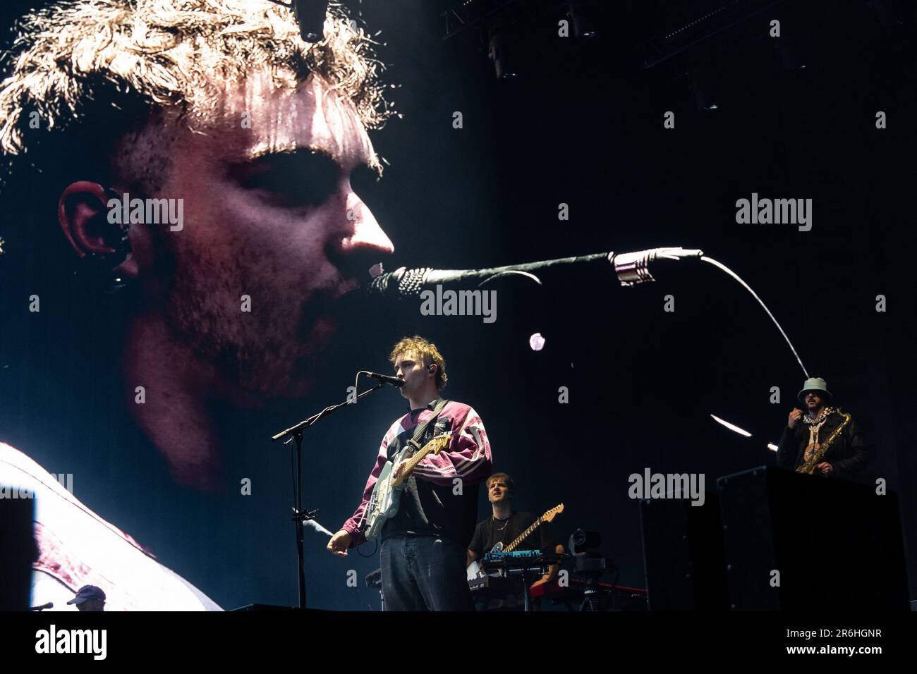 Newcastle, UK - 9.6.23 Sam Fender performs at St James Park, home of ...