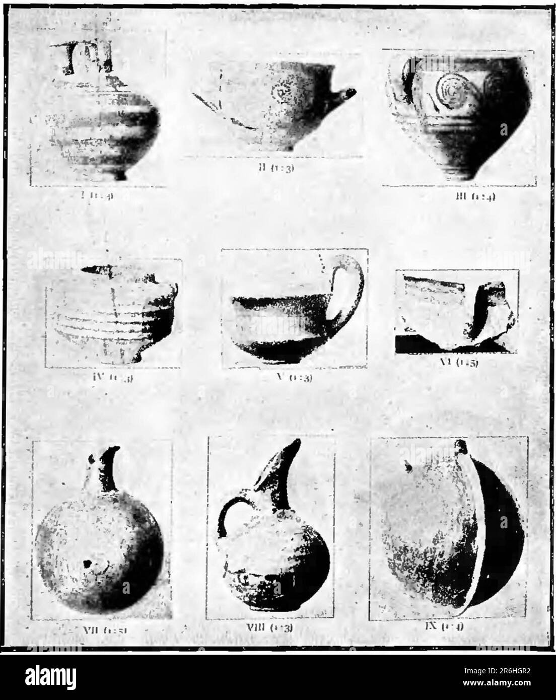 Mycenaean Troy, Fig. 35 - Pottery from VI Stratum Stock Photo - Alamy