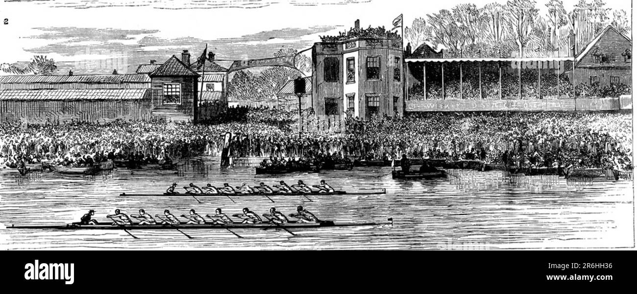 The 1877 Boat Race Stock Photo - Alamy