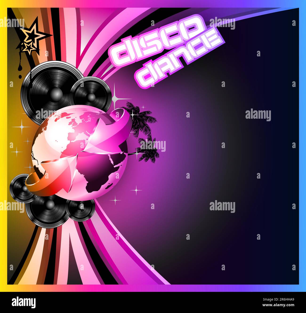 International Music Event Background for Disco Flyers Stock Vector ...