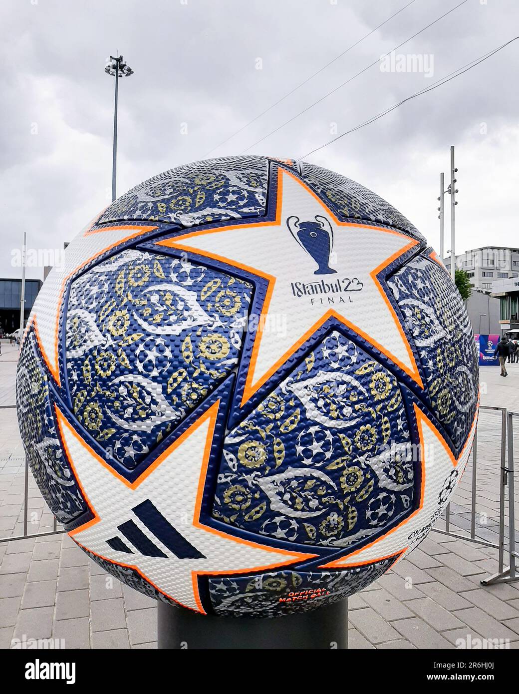 Istanbul, Turkey. 10th June, 2023. Fanzone with a replica UCL Final ...