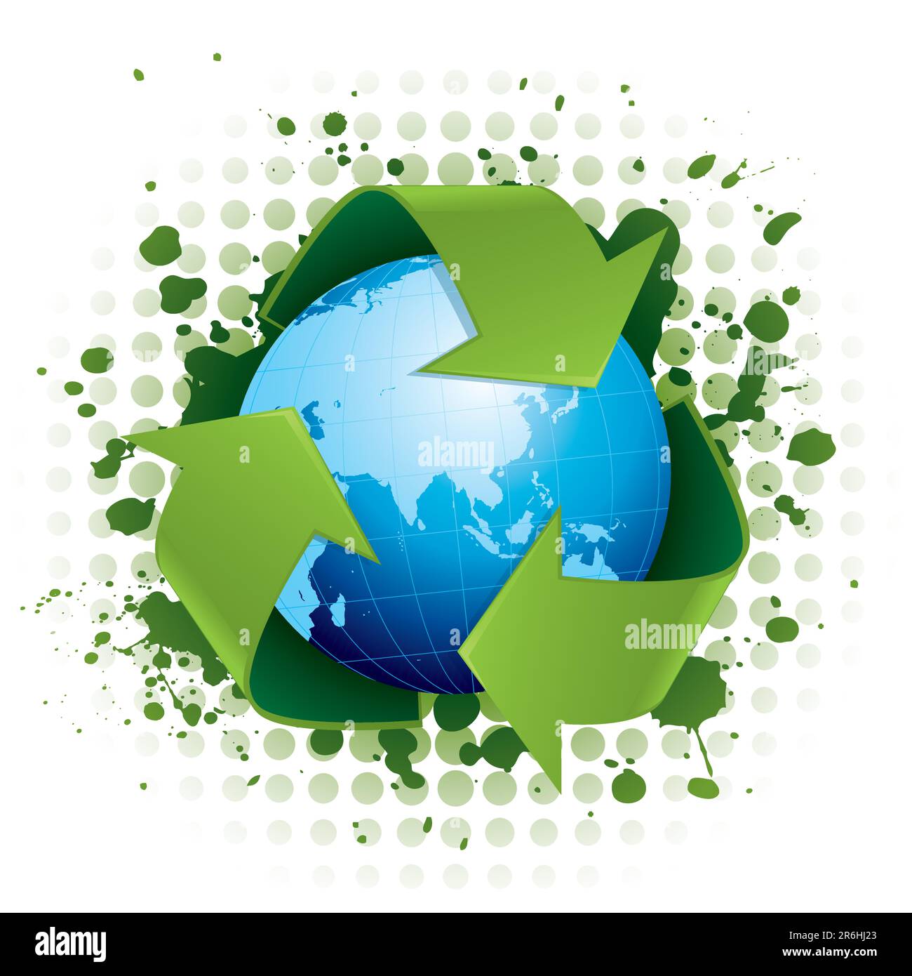 World recycling concept illustration. Please check my portfolio for ...