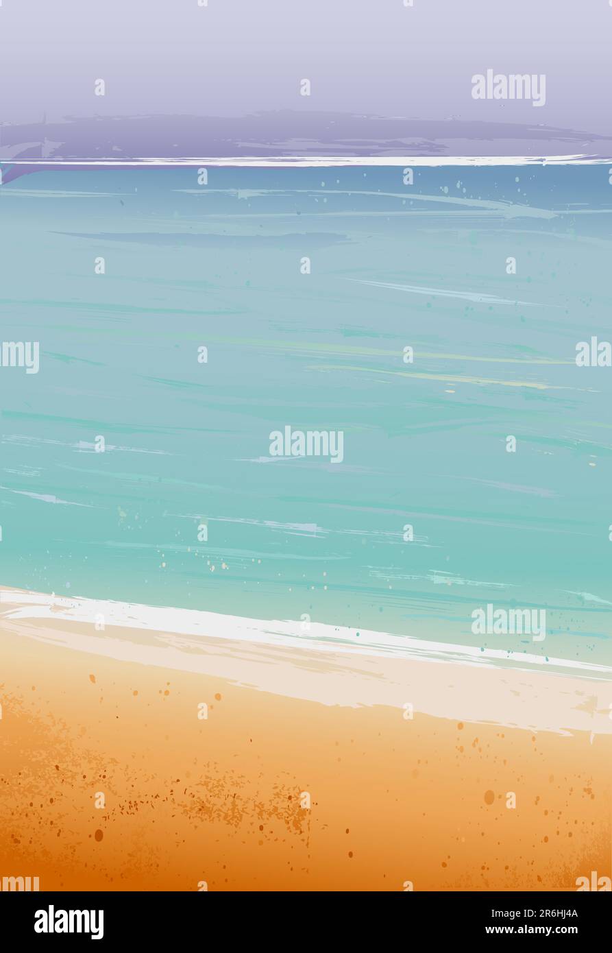 Landscape view sea beach Stock Vector Images - Alamy