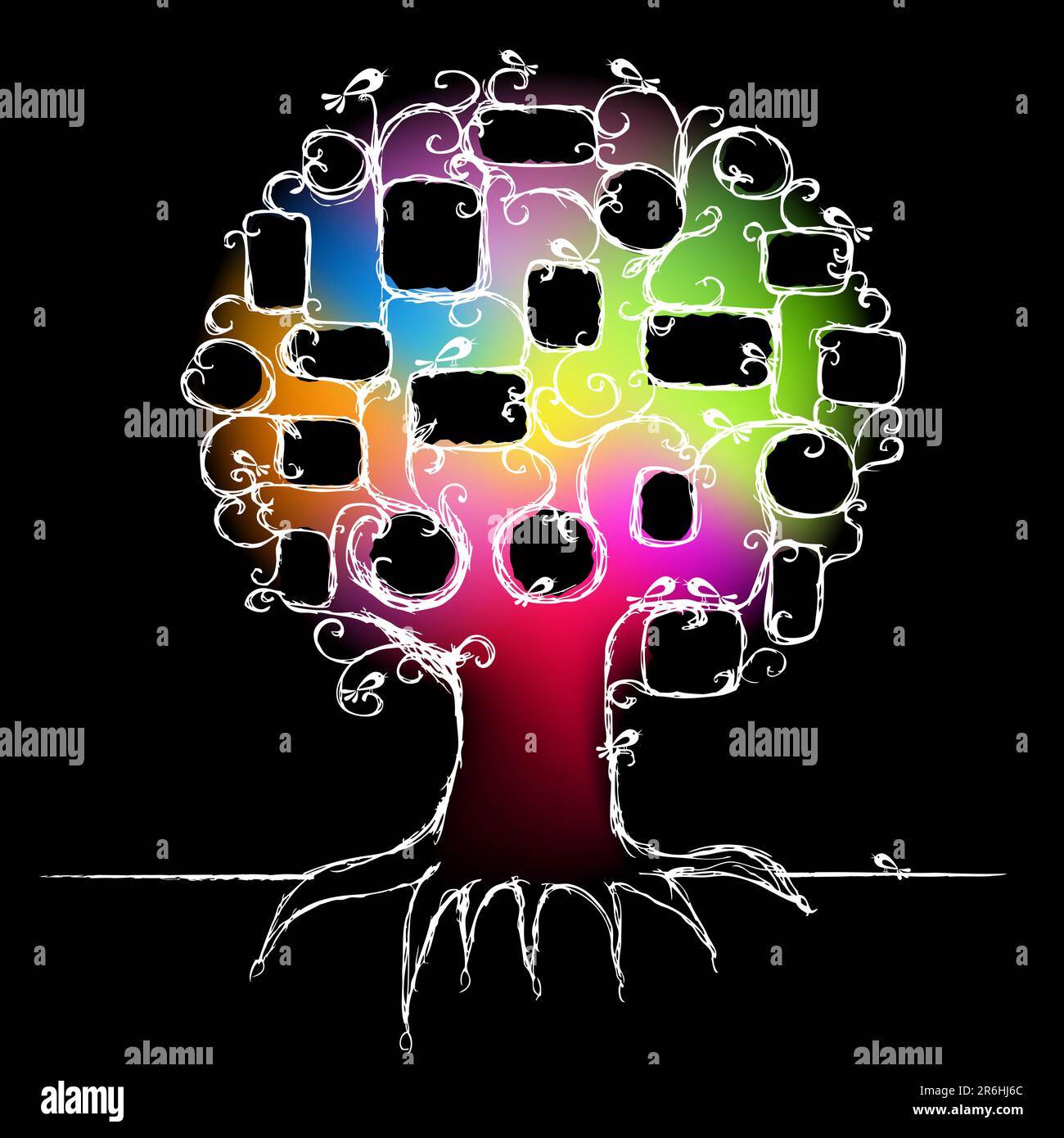 Design of family tree, insert your photos into frames Stock Vector ...