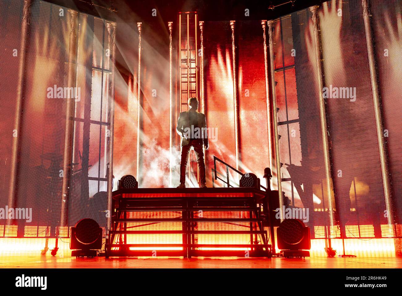 LONDON, ENGLAND: Duran Duran perform on stage supported by Jake Shears ...