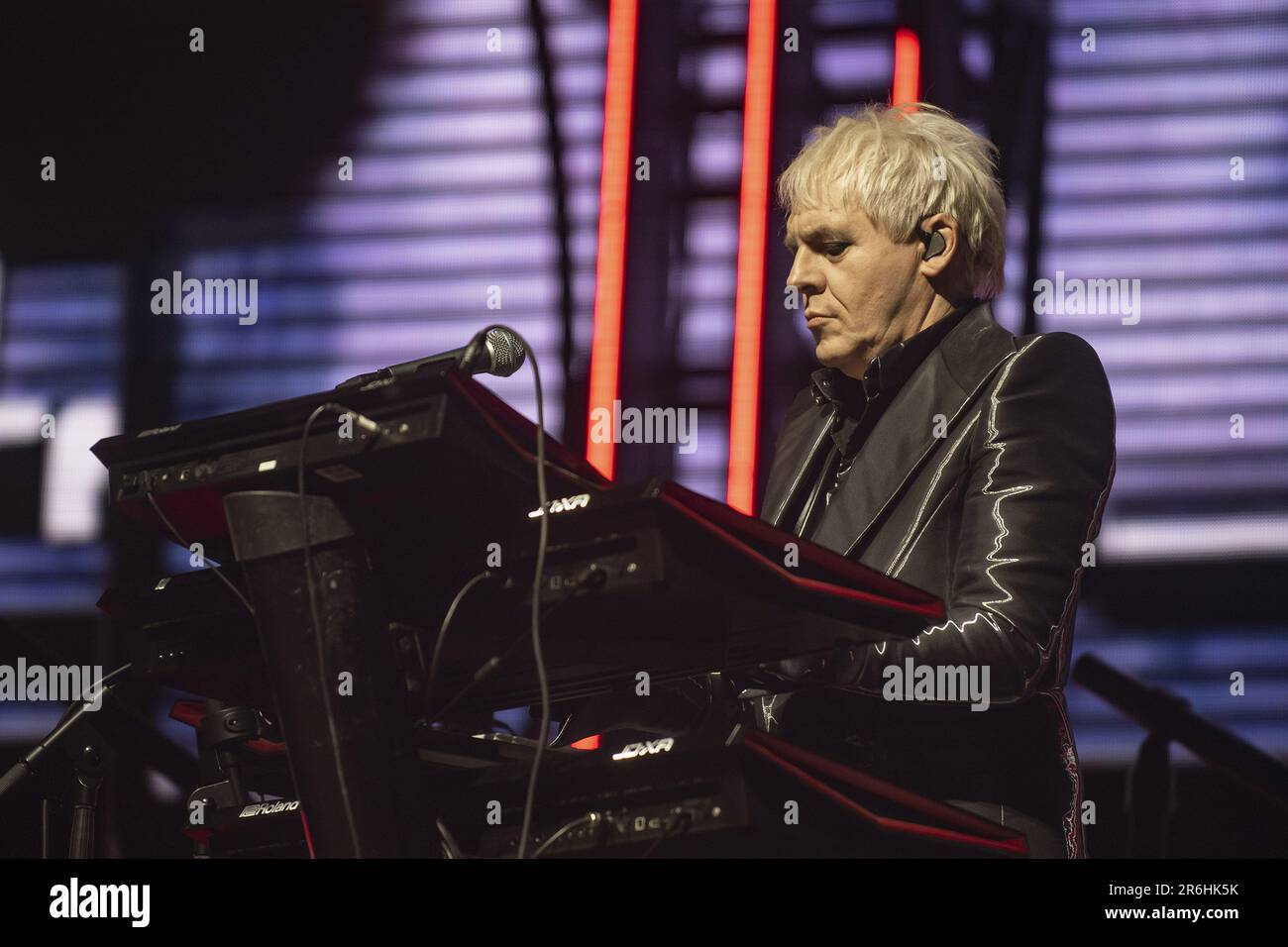 LONDON, ENGLAND: Duran Duran perform on stage supported by Jake Shears ...