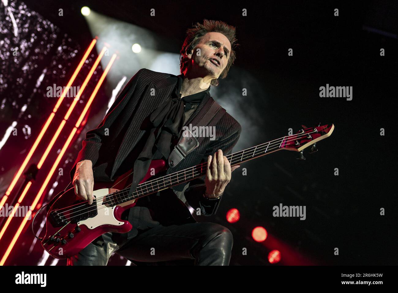LONDON, ENGLAND: Duran Duran perform on stage supported by Jake Shears ...