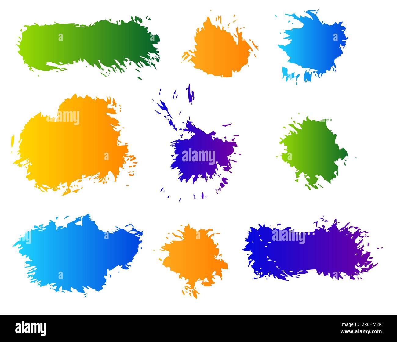 Vector set of color blots Stock Vector Image & Art - Alamy