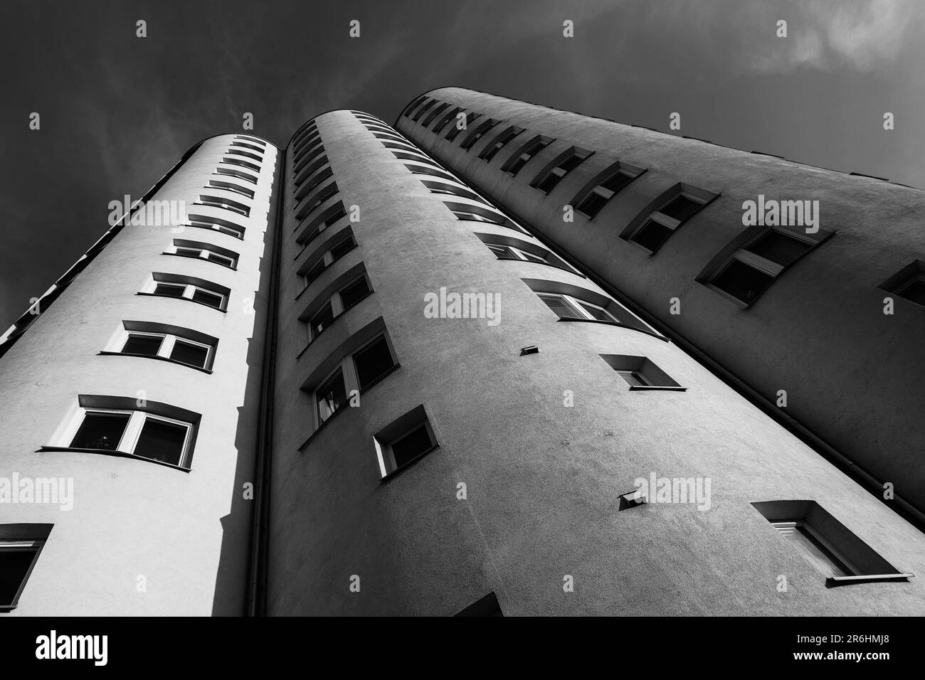 Low rise apartment building Black and White Stock Photos & Images - Alamy