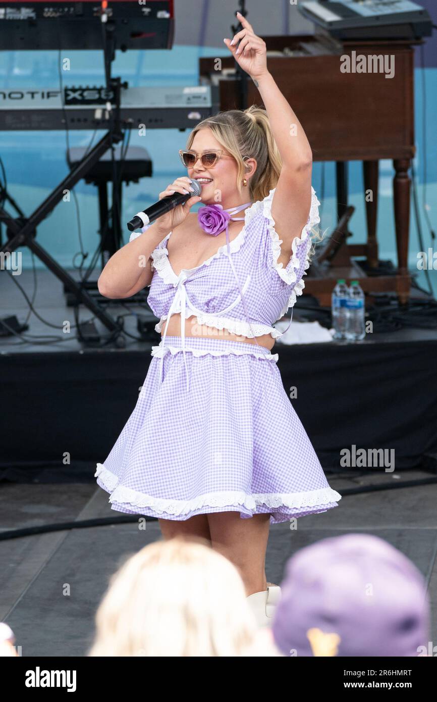 Hailey Whitters performs during the 2023 CMA Fest on Friday, June 9 ...