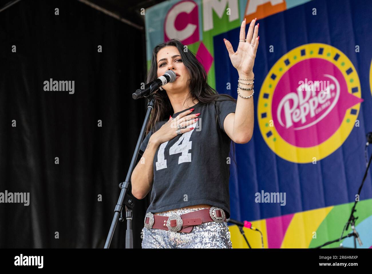 Kassi Ashton performs during the 2023 CMA Fest on Friday, June 9, 2023 ...