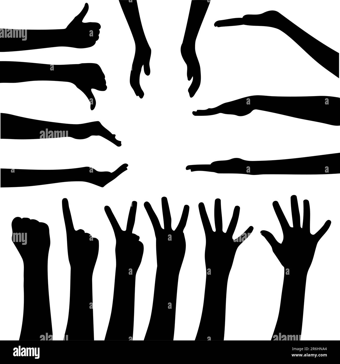 vector set of gesturing hands shapes Stock Vector Image & Art - Alamy
