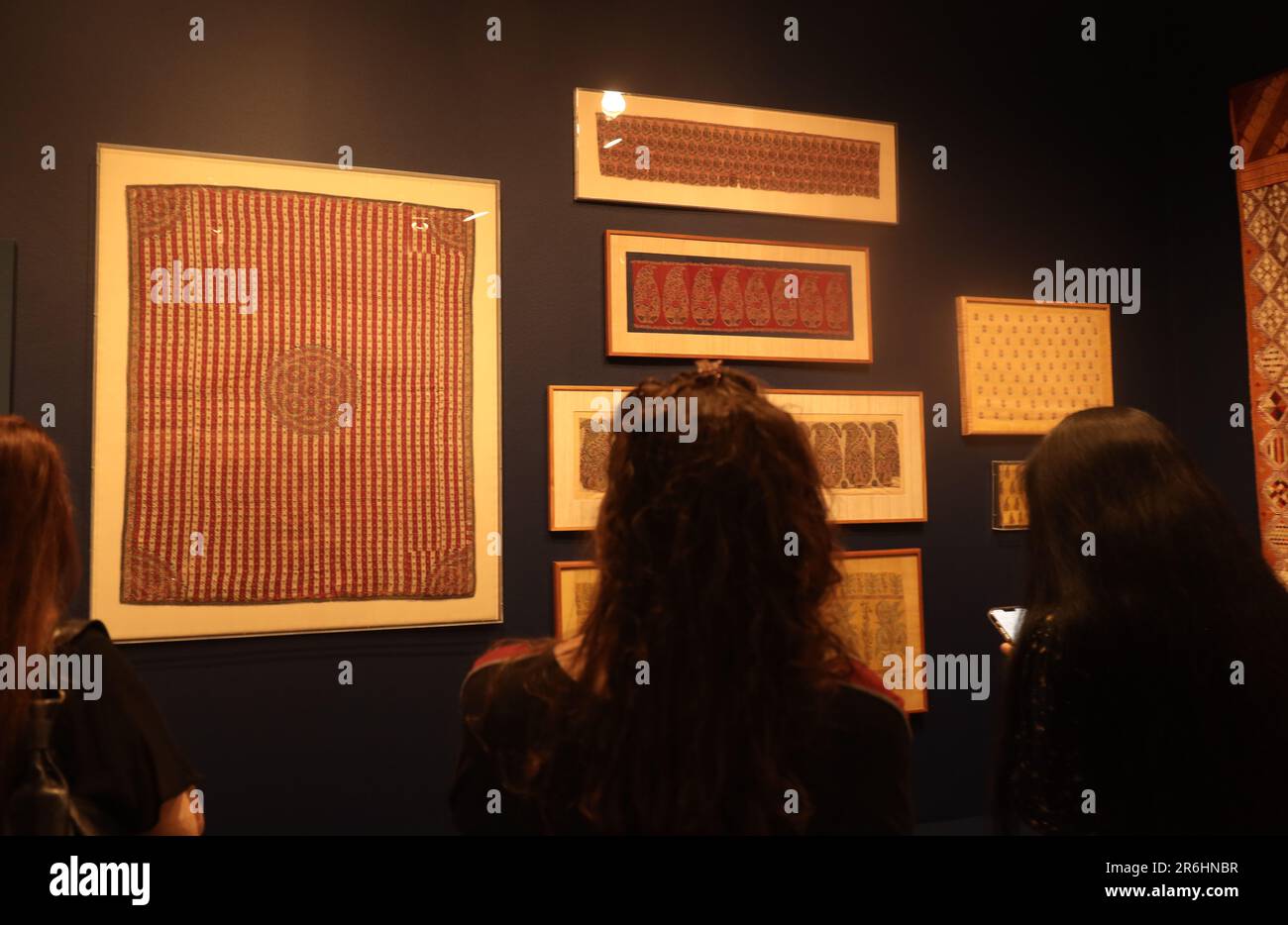 Houston, USA. 9th June, 2023. People visit an exhibition titled Woven ...