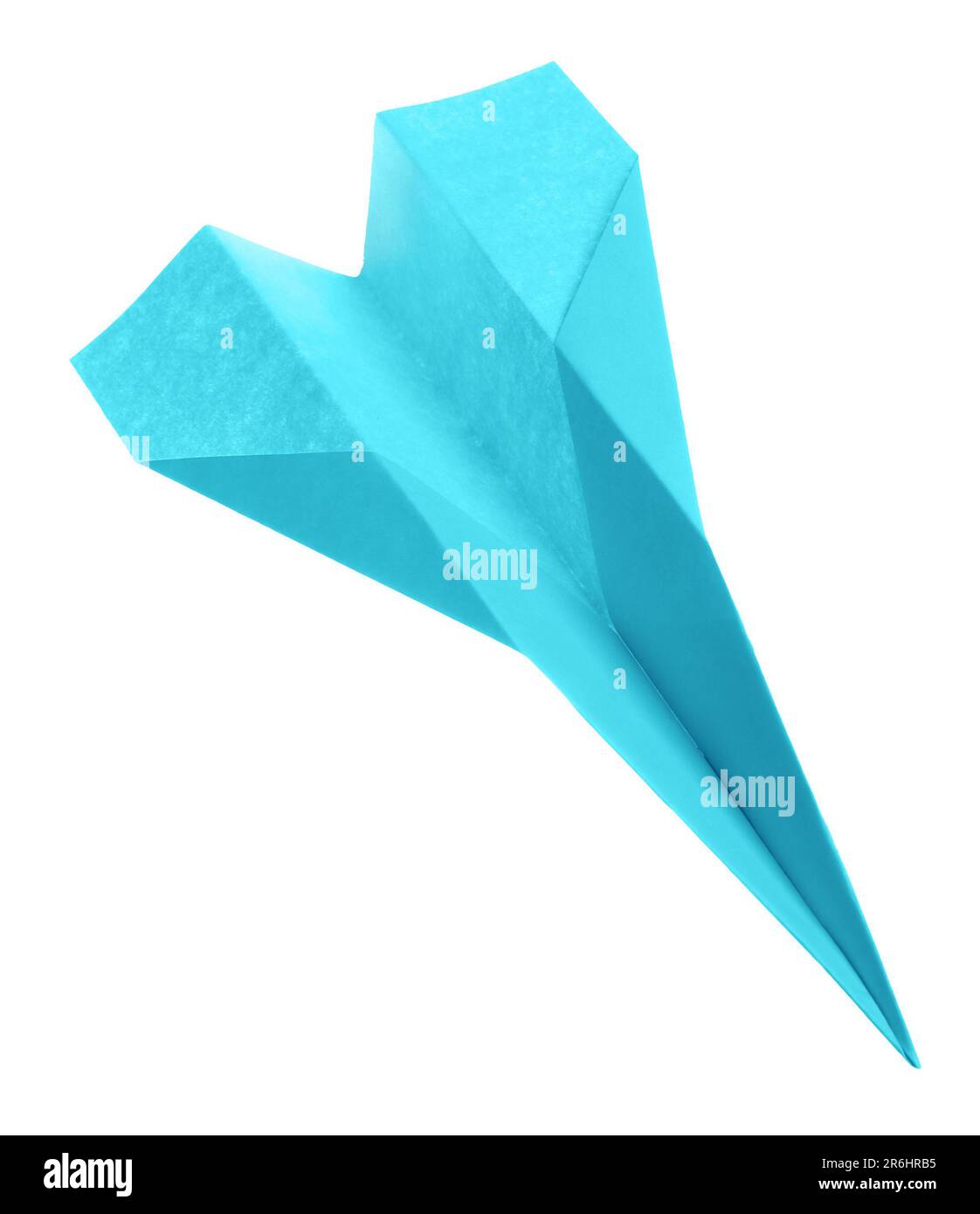 Handmade light blue paper plane isolated on white Stock Photo - Alamy