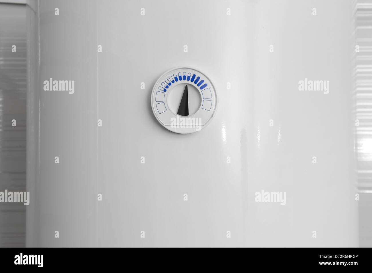 Boiler with temperature control indicator, closeup view Stock Photo - Alamy