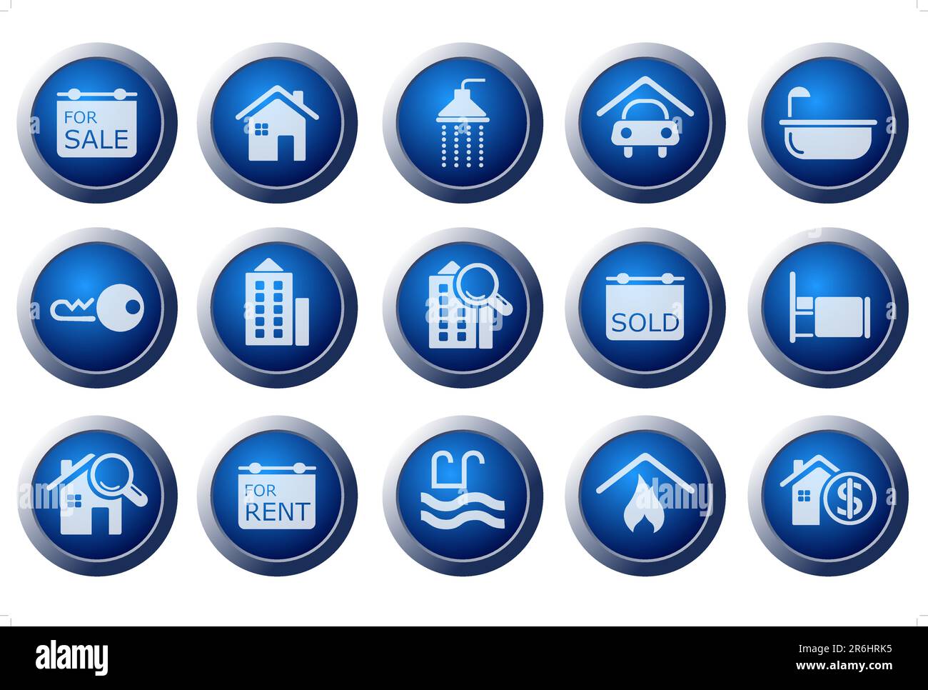 Real estate 3d icons Stock Vector Images - Alamy