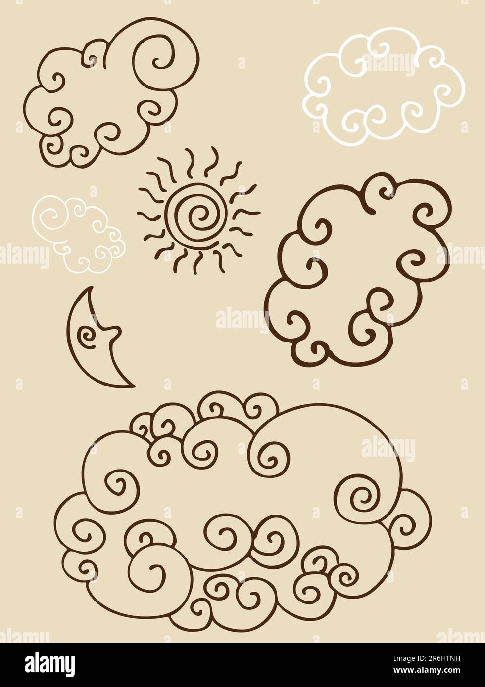 An image of a Cloud Set Stock Vector Image & Art - Alamy