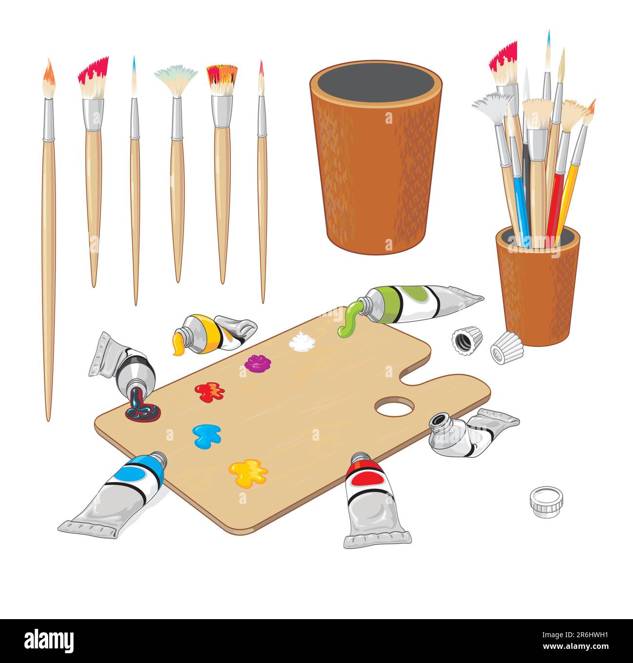 Paint tubes with caps Stock Vector Images - Alamy