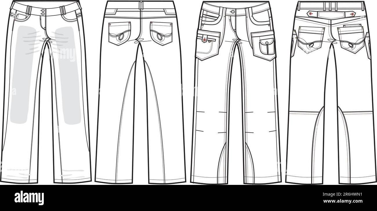 Jeans sketch Stock Vector Images - Alamy