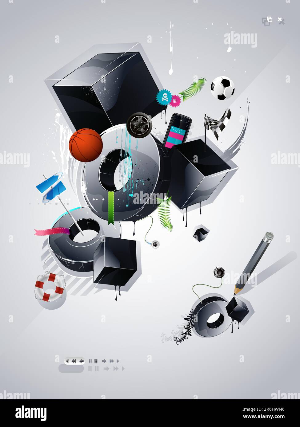 abstract objects in the style of graffiti Stock Vector Image & Art - Alamy