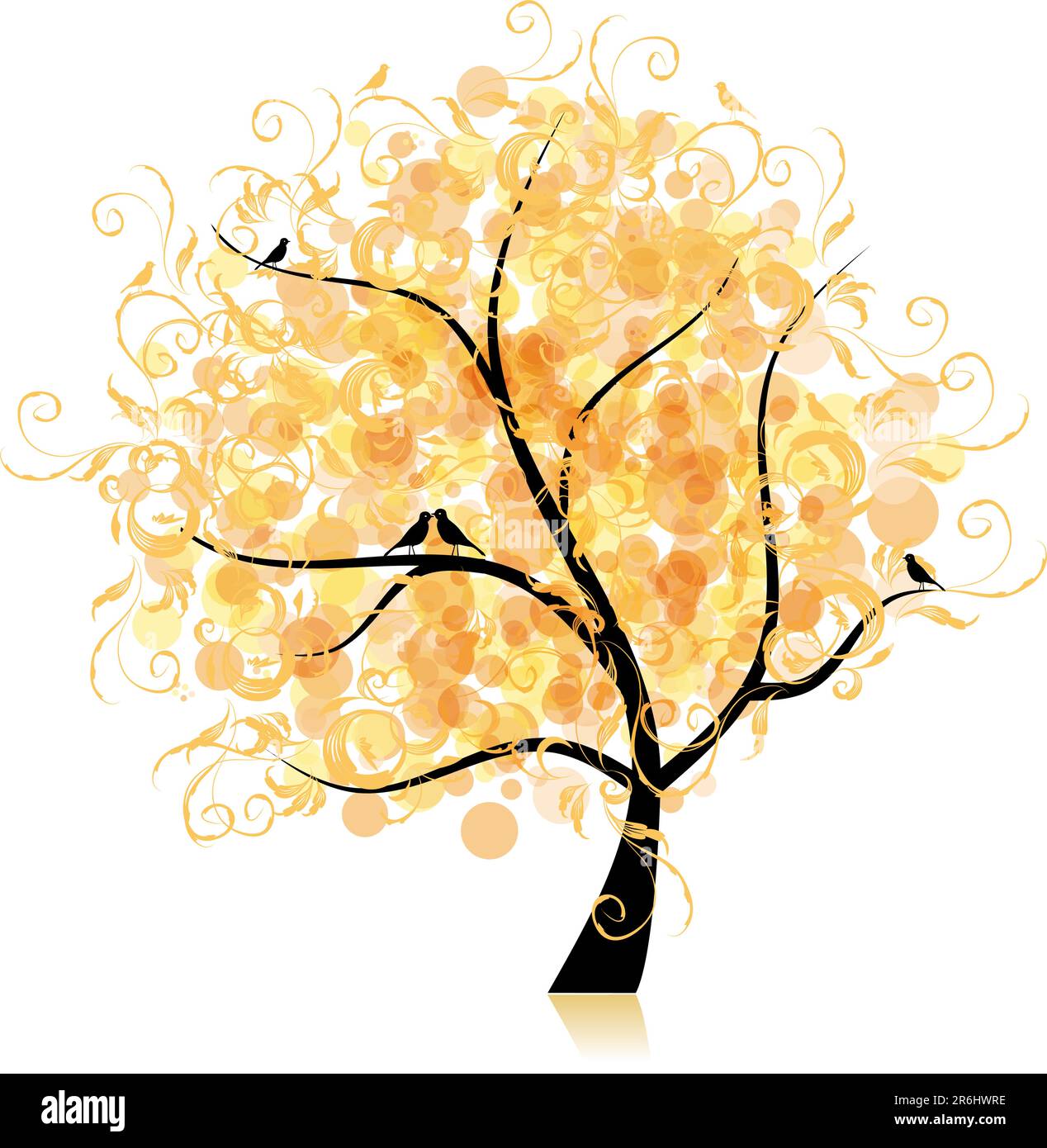Bush golden light Stock Vector Images - Alamy