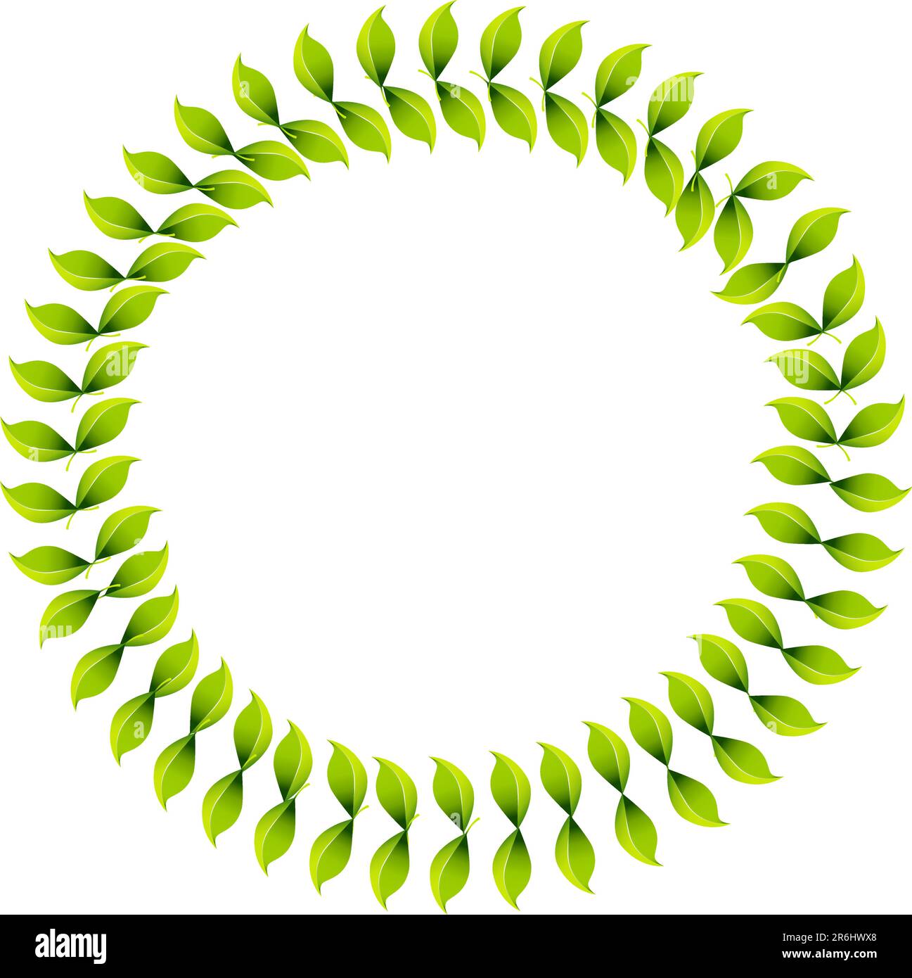 Circle leaf border hi-res stock photography and images - Alamy