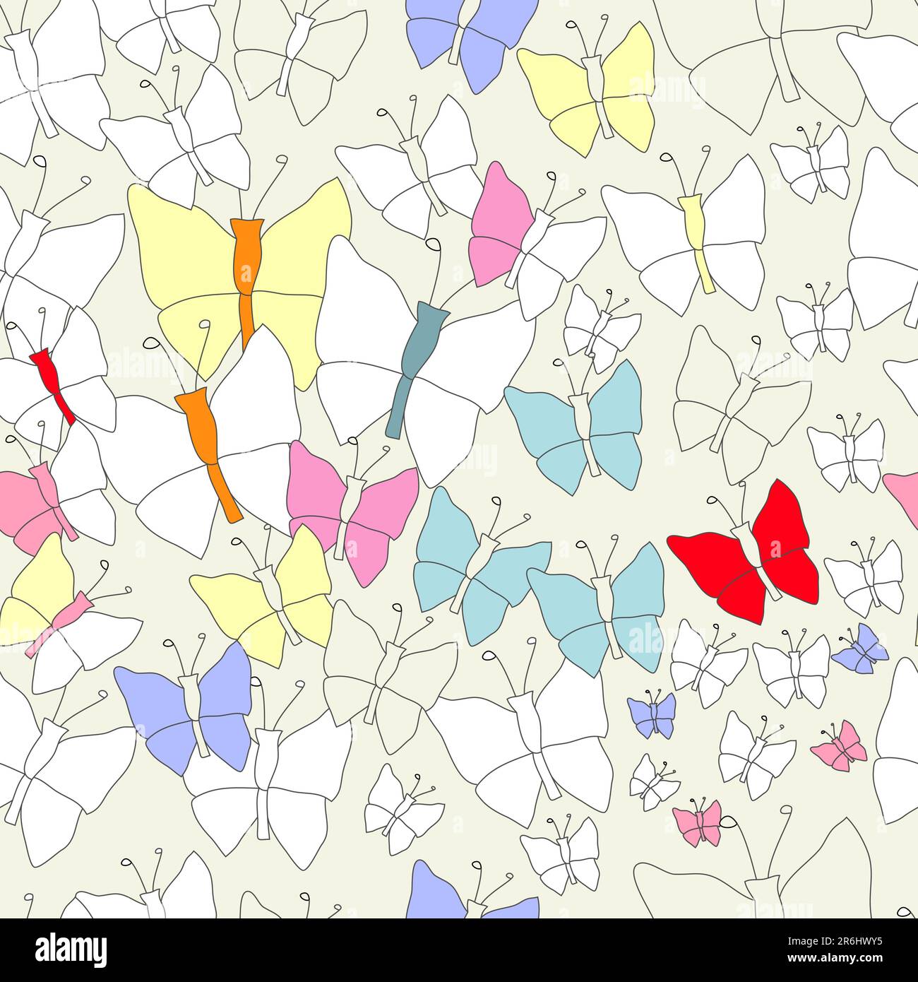 Seamless wallpaper with butterfly Stock Vector Image & Art - Alamy