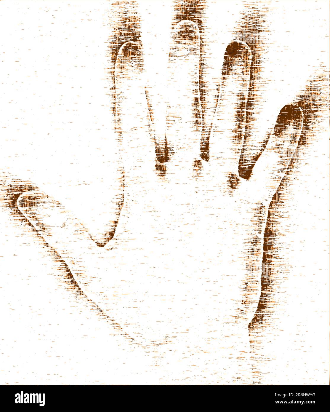 Editable vector grunge design of a hand Stock Vector Image & Art - Alamy