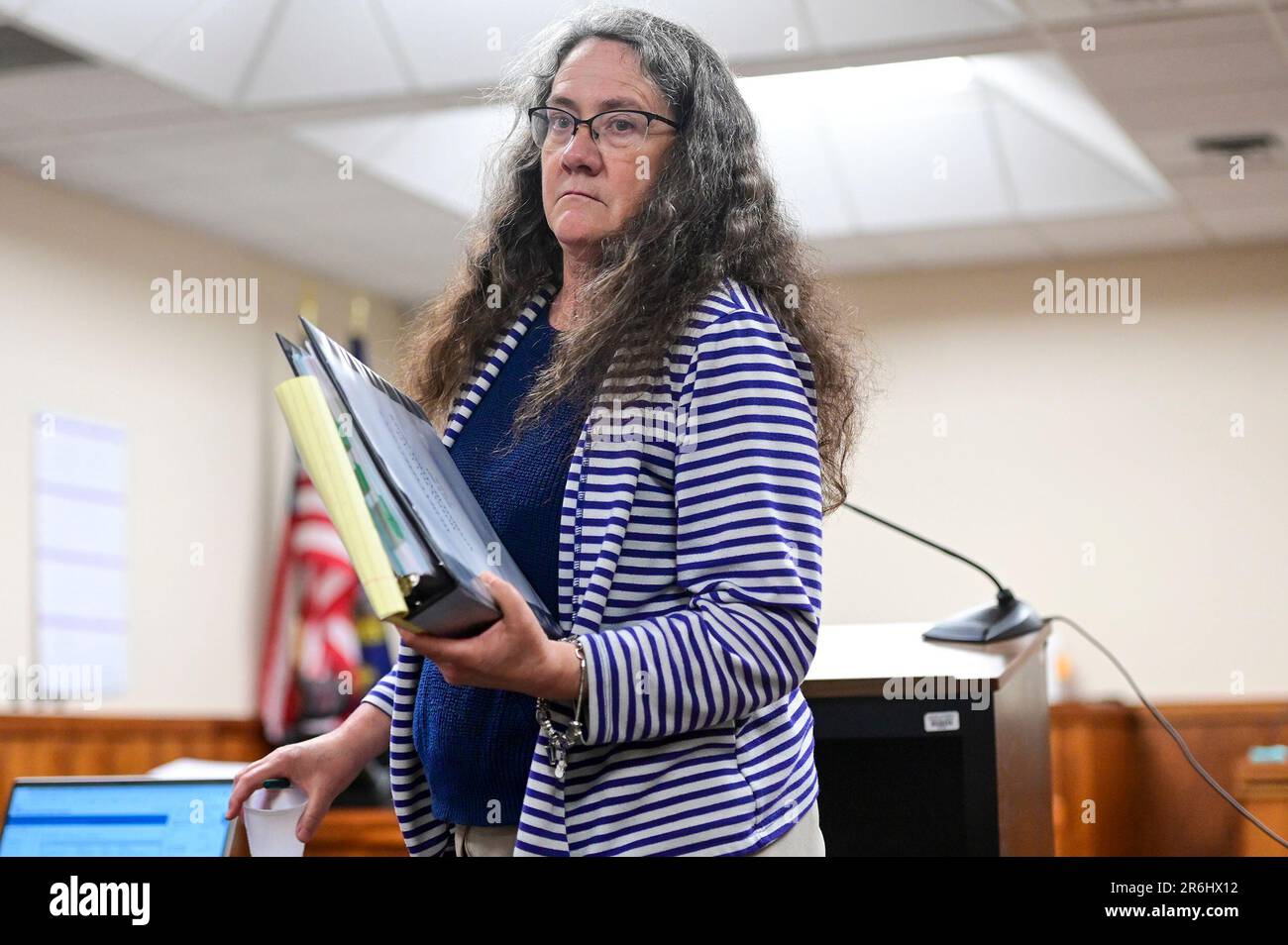 Wendy Olson, an attorney representing the media coalition steps away ...