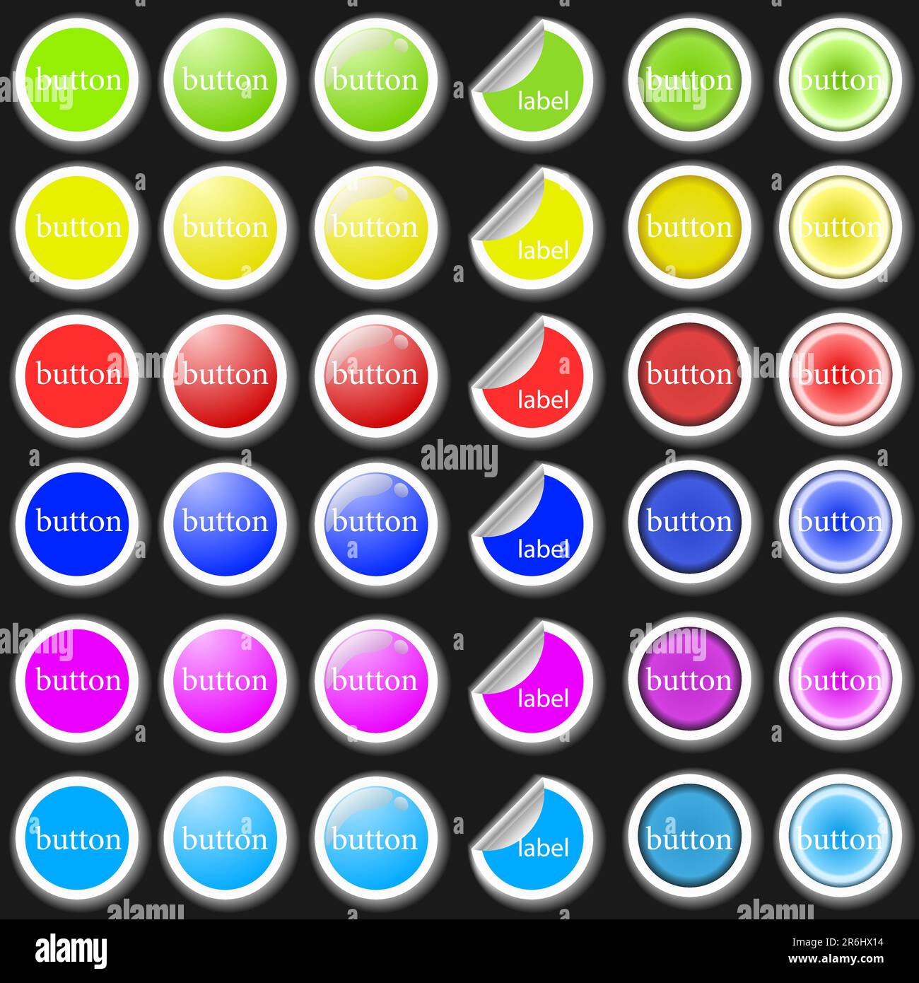 Set of colorful vector buttons, labels and stickers Stock Vector Image ...