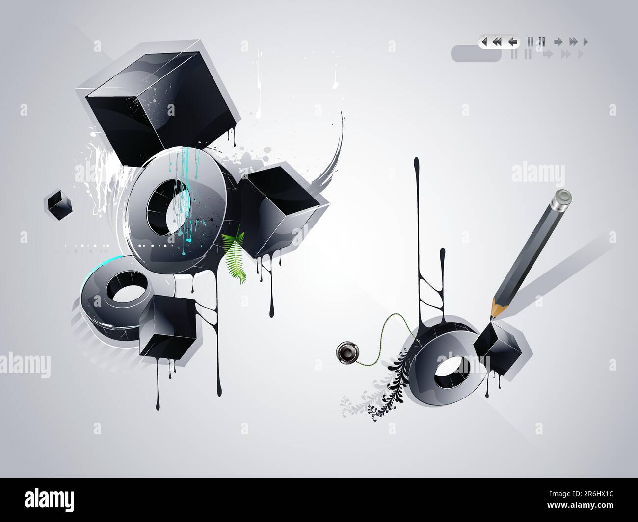 Modern abstract graffiti illustration Stock Vector Images - Alamy