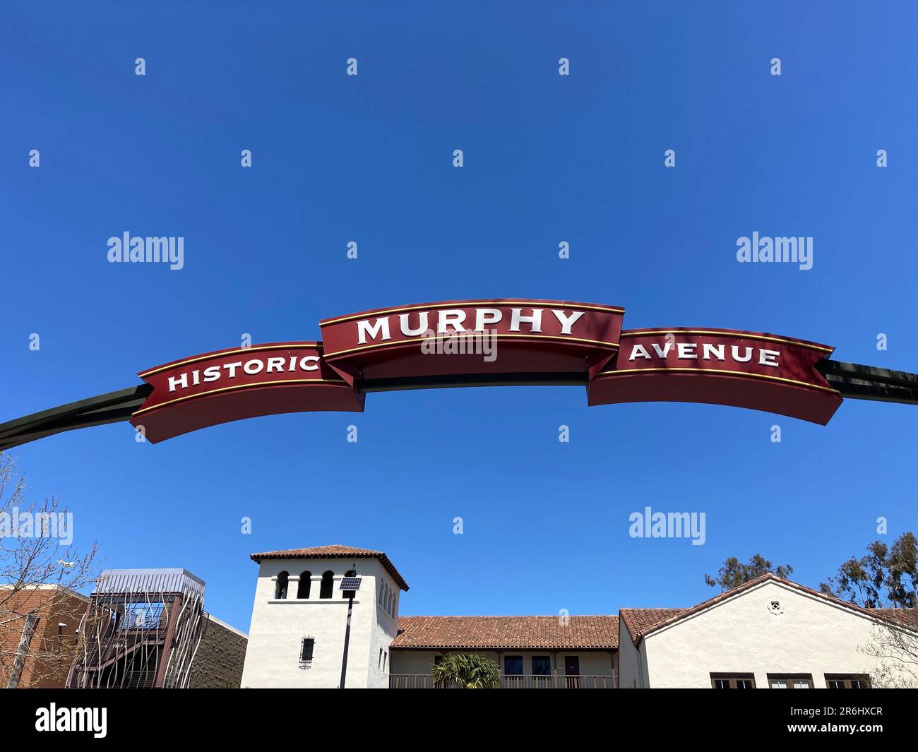 Historic Murphy Avenue sign on the arch - Sunnyvale, California, USA ...