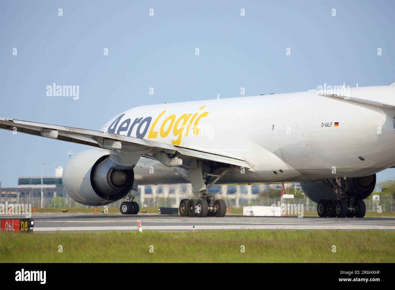 AeroLogic Boeing 777F, D-AALF, Taxiing for Takeoff at Pearson Airport ...