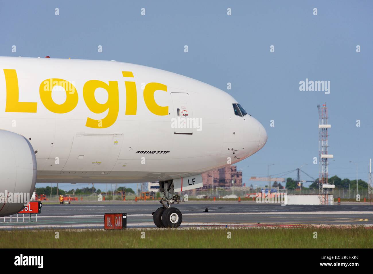 AeroLogic Boeing 777F, D-AALF, Taxiing for Takeoff at Pearson Airport ...