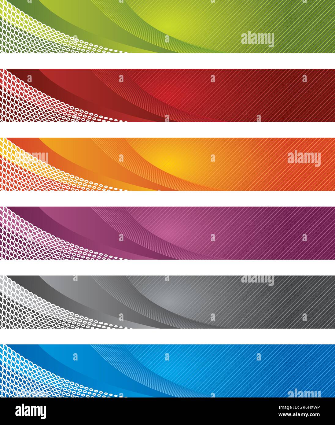 Digital banners in gradient and lines vector illustration Stock Vector ...