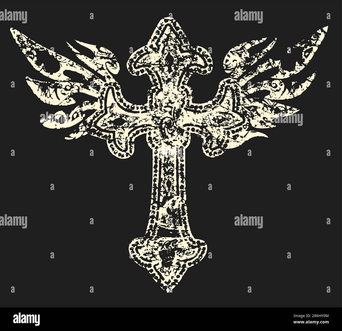 Sign cross concept angel Stock Vector Images - Alamy