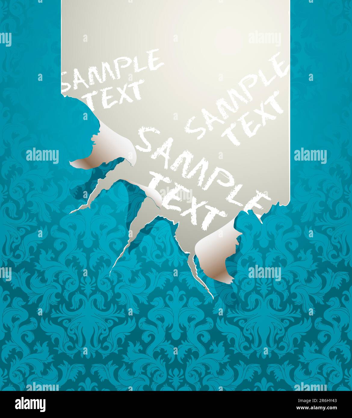 Damask wallpaper roll Stock Vector Images - Alamy