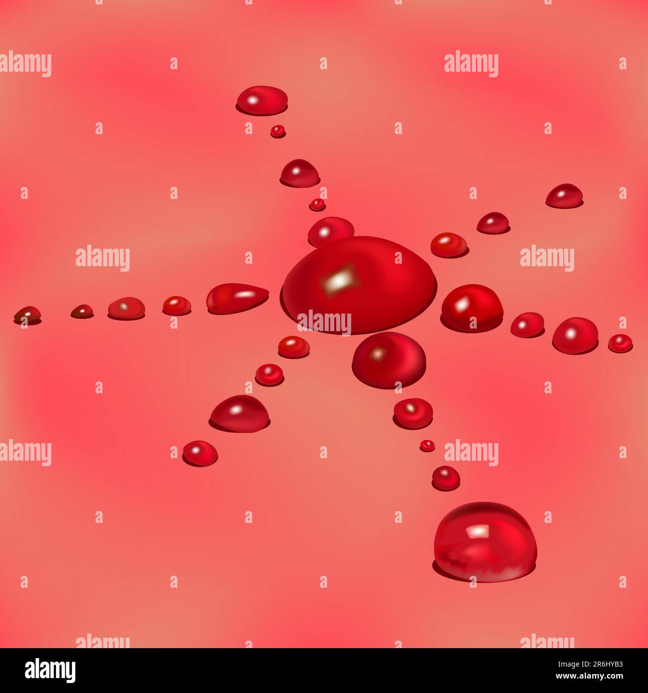 Water Drop 02 - Red drops as vector illustration Stock Vector Image ...